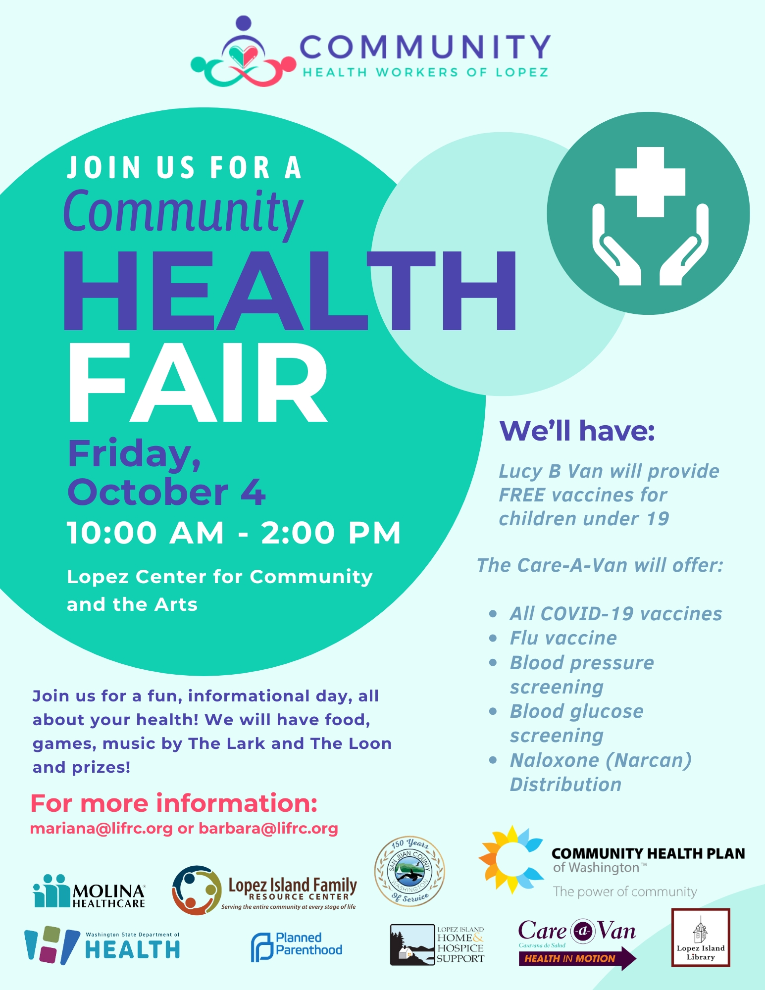 Community Health Fair - Lopez Island Family Resource Center